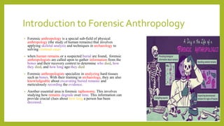 Forensic Anthropology in Humanitarian and Human Rights Investigations ...
