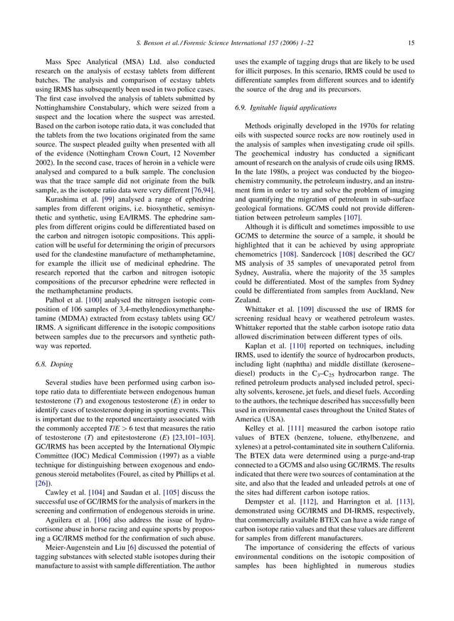 Forensic application of irms | PDF