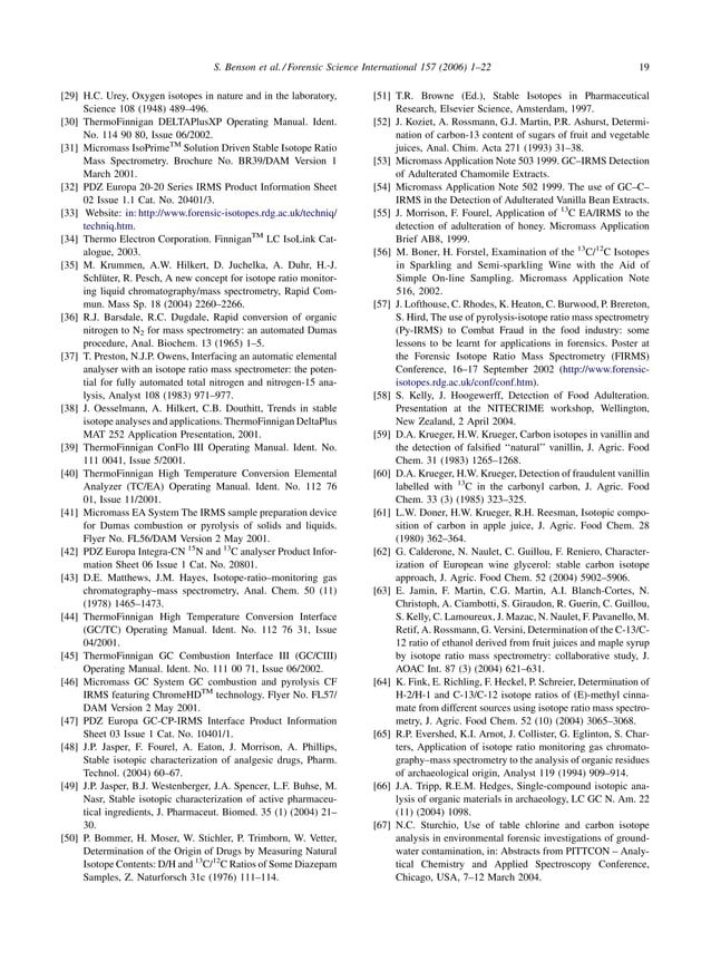 Forensic application of irms | PDF