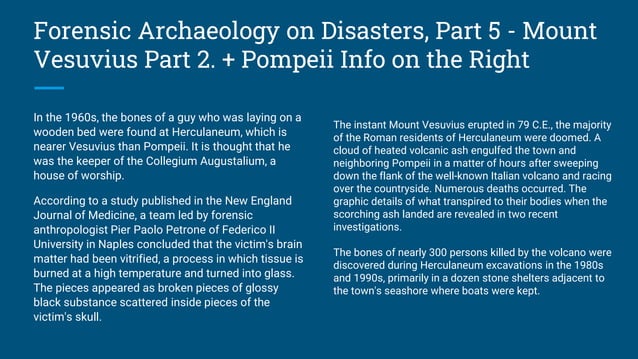 Forensic Archaeology Mass Disasters Pptx