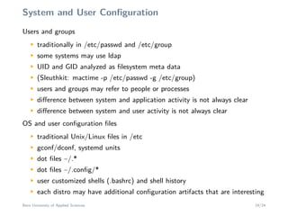 Forensic artifacts in modern linux systems | PDF