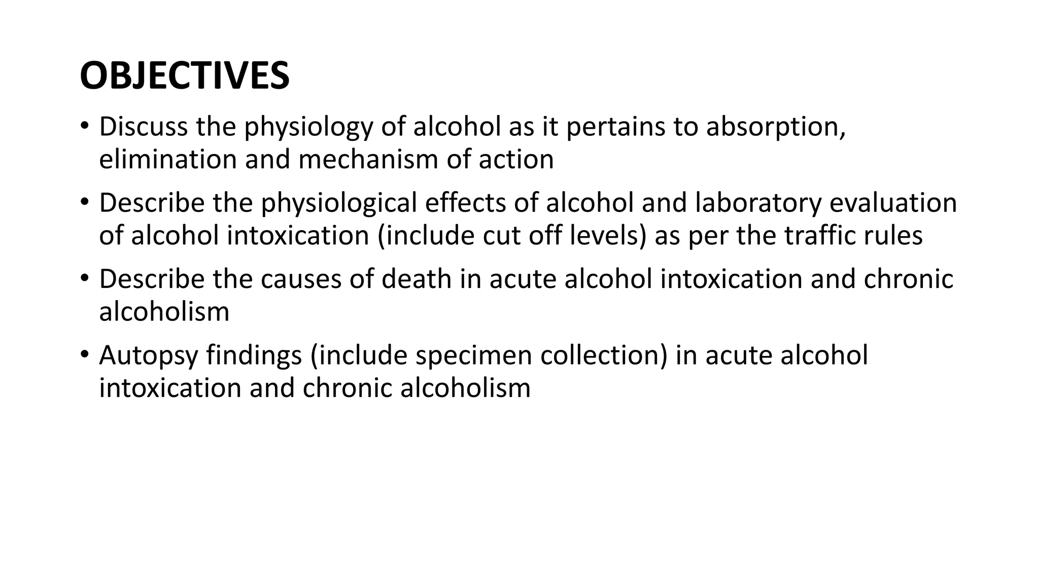 Forensic aspects of alcohol | PPTX
