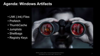 Forensicating windows Artifacts investigation without event logs | PPT