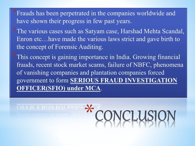 Forensic audit | PPT