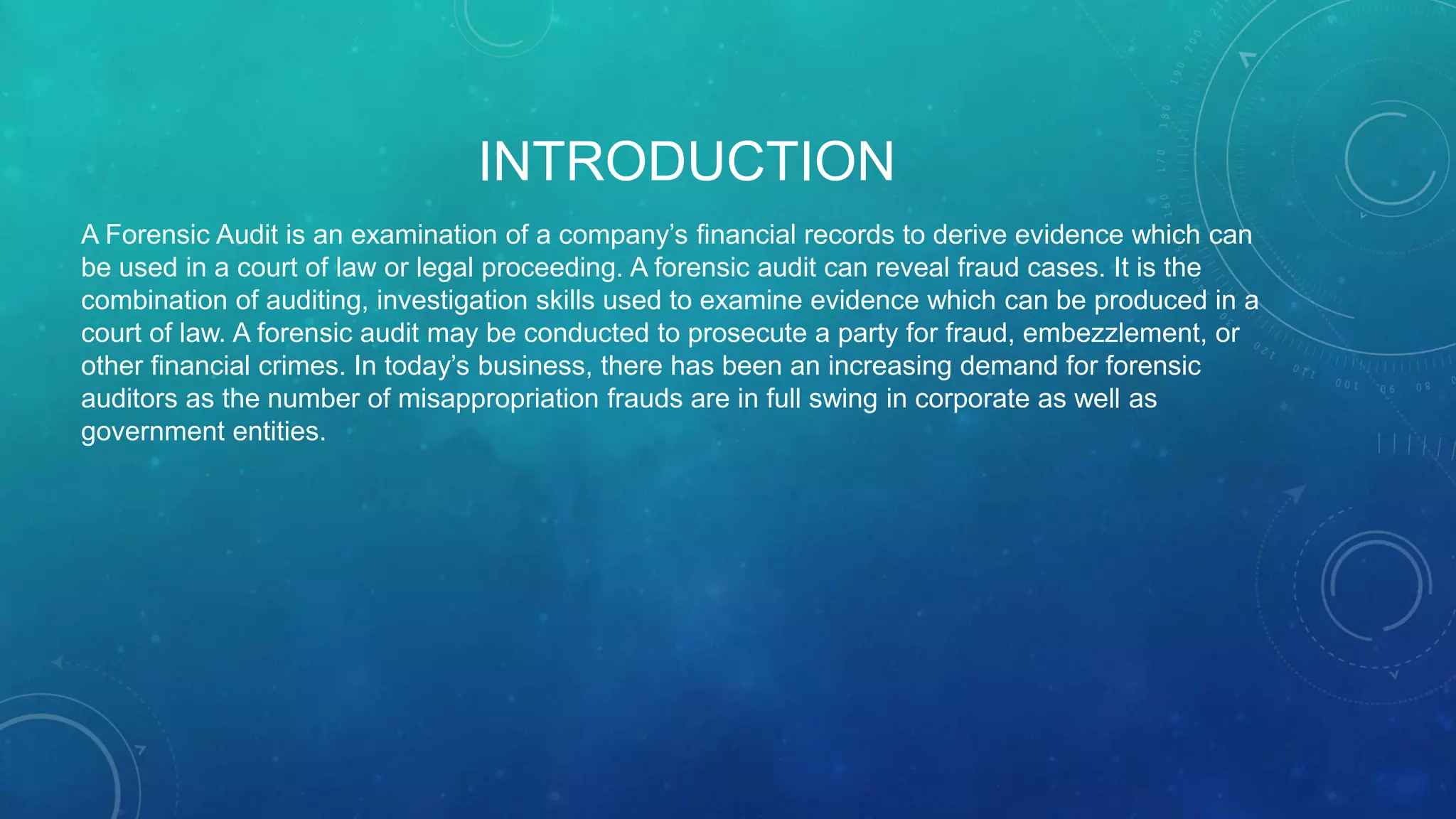 Forensic audit ppt | PPTX