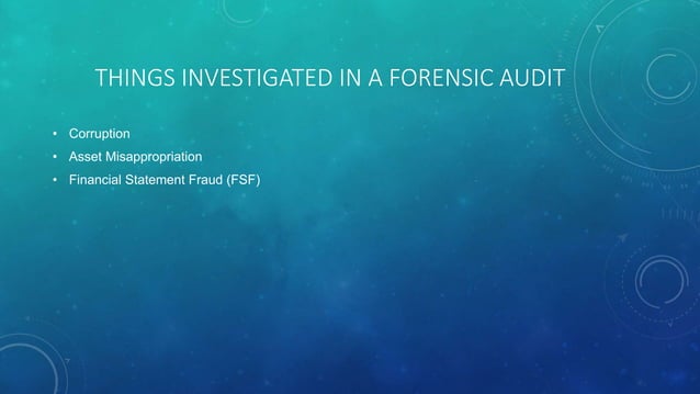 Forensic audit ppt | PPTX