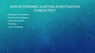 Forensic audit ppt | PPTX