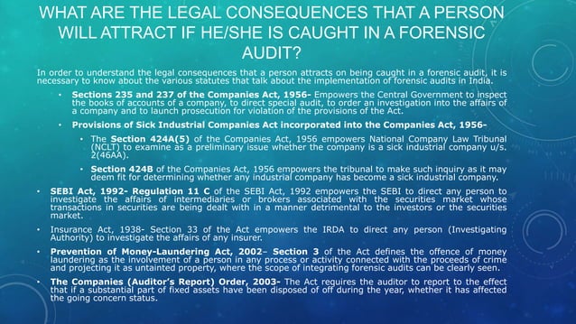 Forensic audit ppt | PPTX