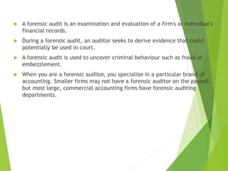 Forensic Audit Procedures | PPTX