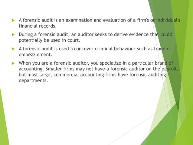 Forensic Audit Procedures | PPTX