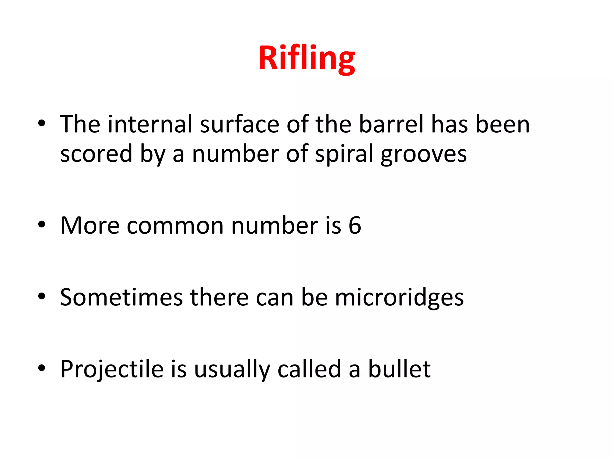 Forensic Ballistics.pptx | Arms & Ammunition | Sensitive Topics