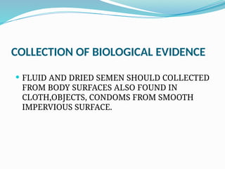FORENSIC BIOLOGY with concepts of evidences | PPTX