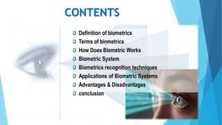 FORENSIC BIOMETRIC | PPTX