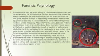 forensic botany .................................... | PPTX | Crime ...