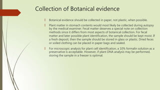 forensic botany .................................... | PPTX | Crime ...