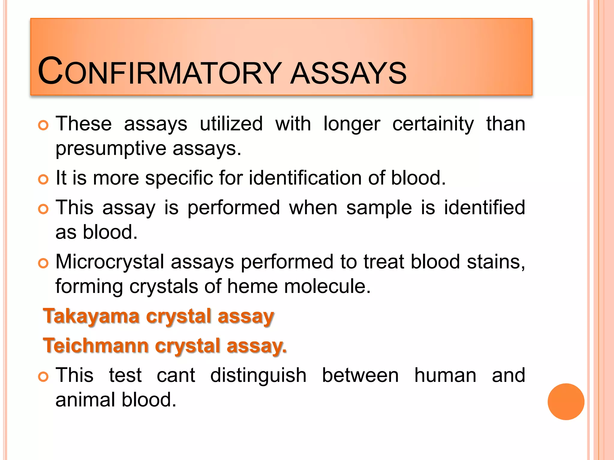 Forensic characterization of blood | PPTX