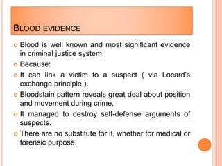 Forensic characterization of blood | PPTX