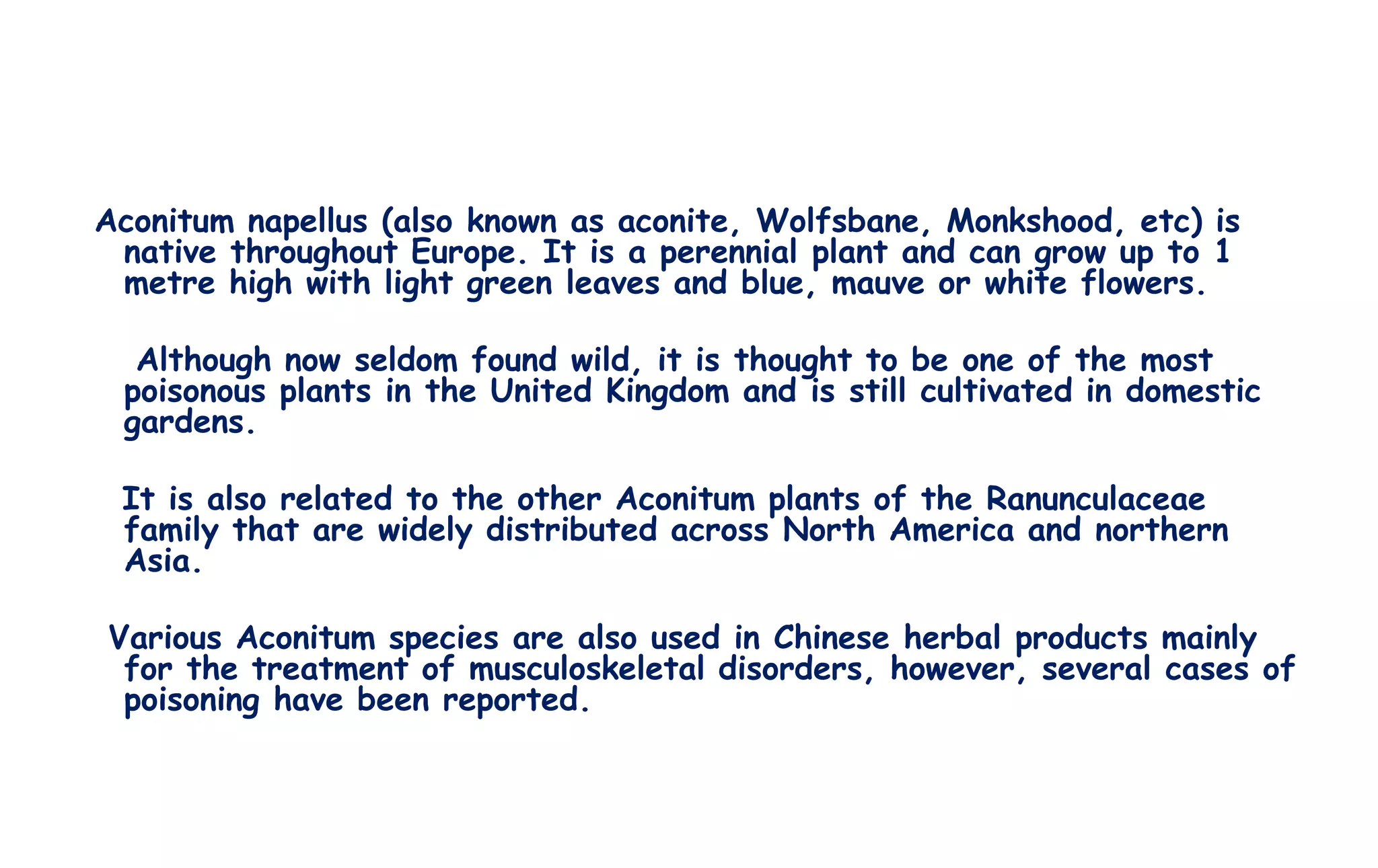 Aconitine Poisoning | PPTX