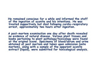 Aconitine Poisoning | PPTX