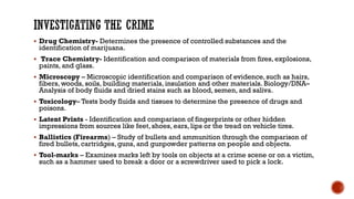 Forensic chemistry for BSc MSc and M.Phill Chemistry | PPT
