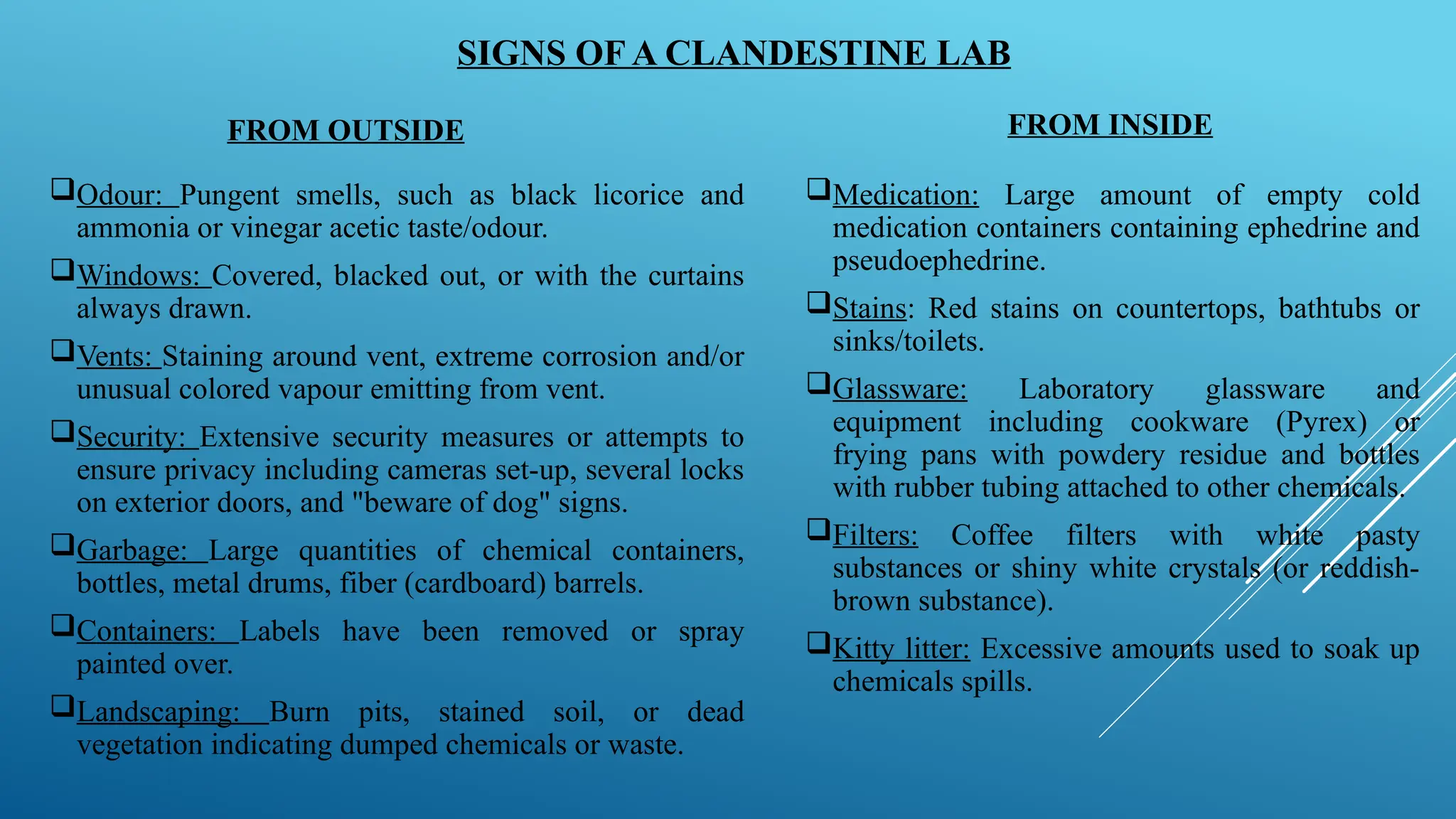 CLANDESTINE DRUG LABORATORY INVESTIGATION.pptx