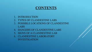CLANDESTINE DRUG LABORATORY INVESTIGATION.pptx