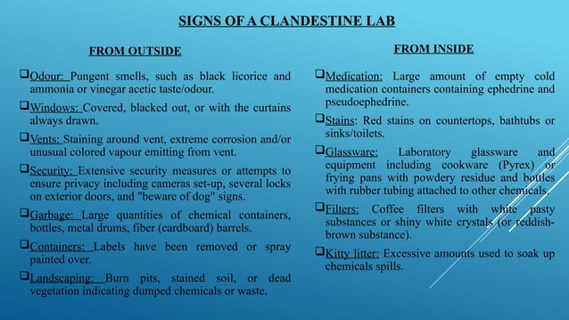 CLANDESTINE DRUG LABORATORY INVESTIGATION.pptx