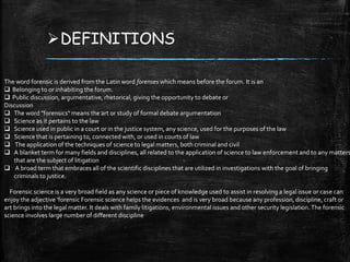 Forensic chemistry BSC724(B) syllabus of savitibai phule pune ...