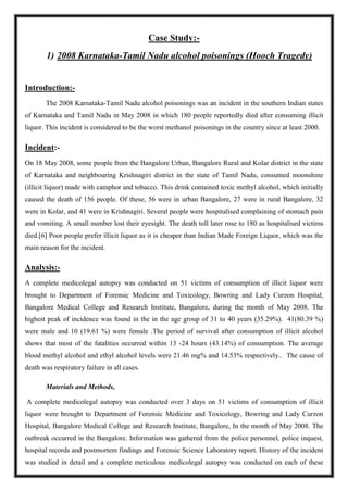 Forensic chemistry case study | PDF | Crime & Harmful Acts to ...