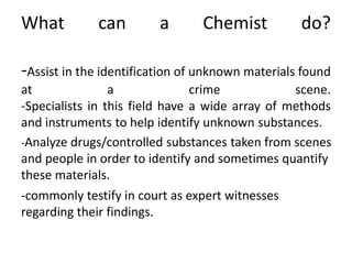 Forensic chemistry | PPTX