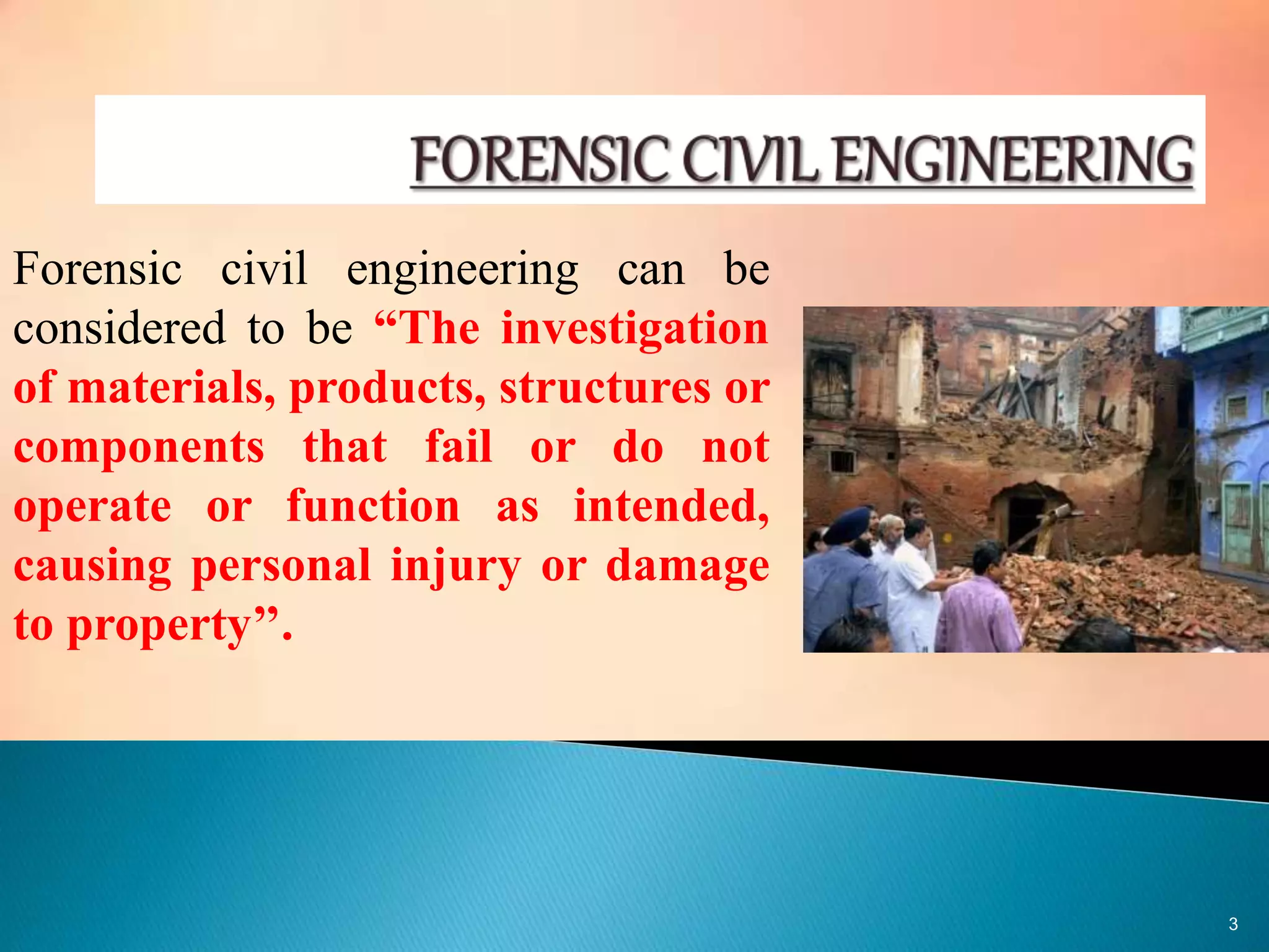 FORENSIC CIVIL ENGINEERING | PPTX