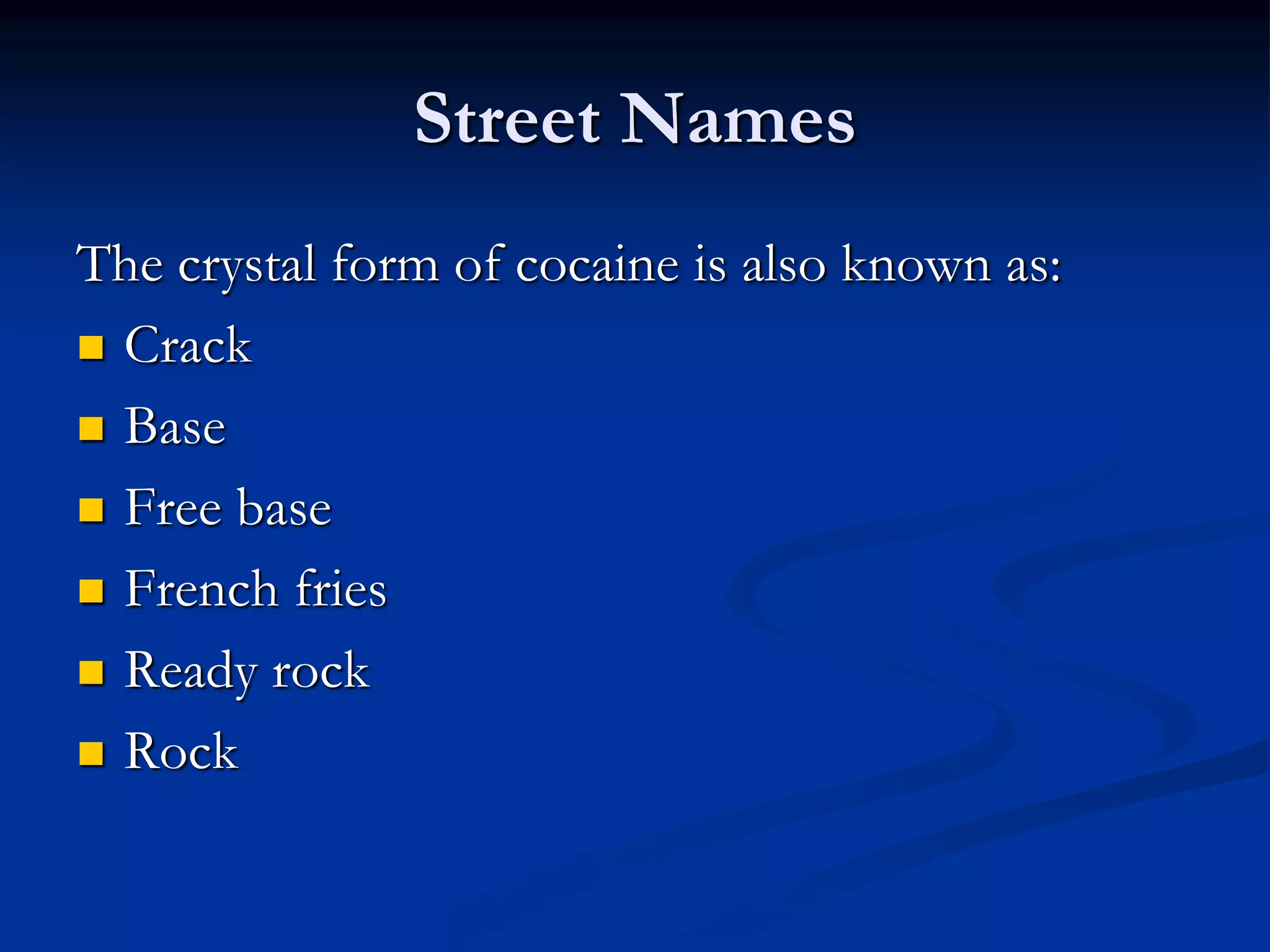 Forensic cocaine drug abuse | PPT
