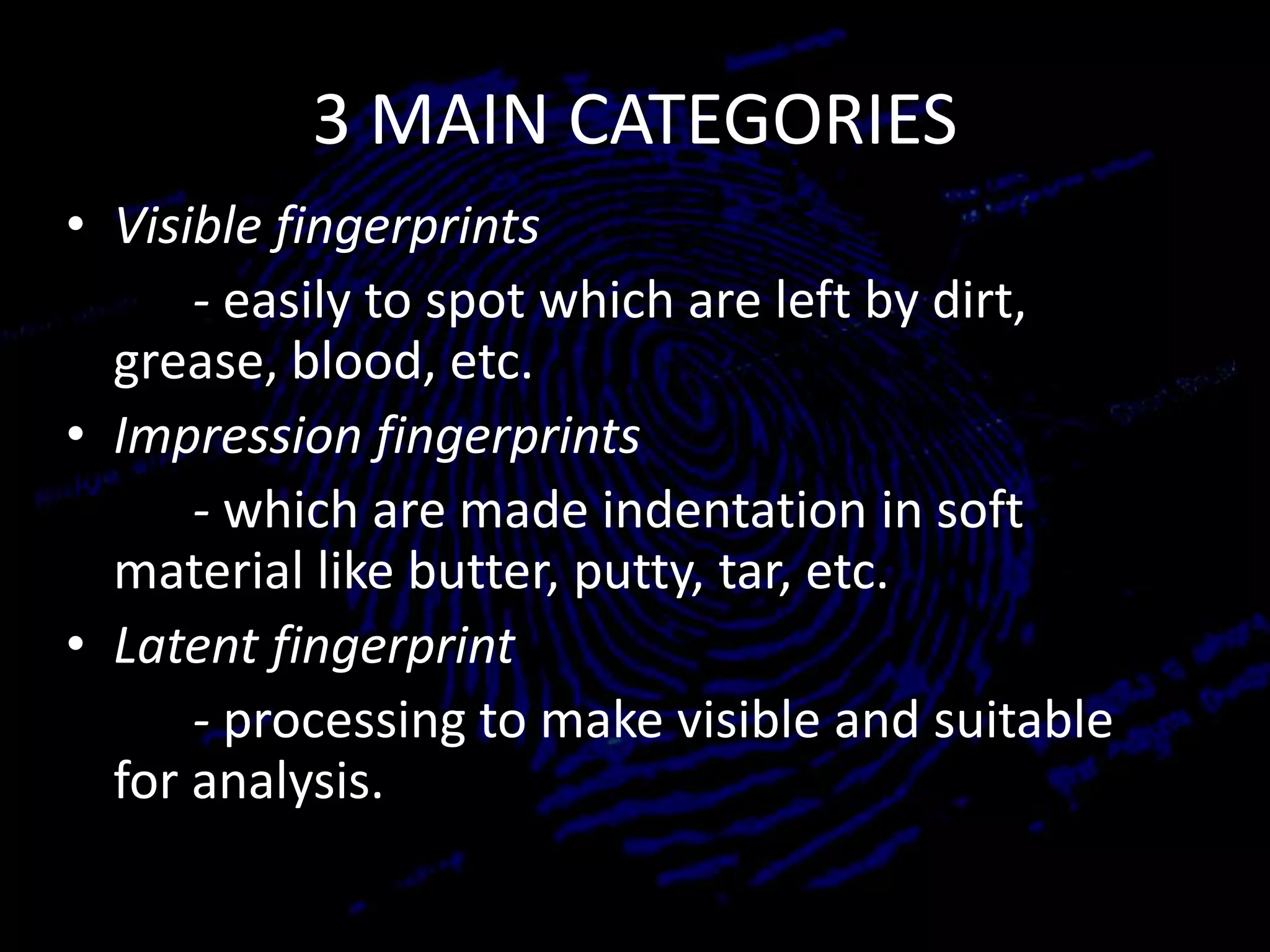 Forensic dactyloscopy | PPT