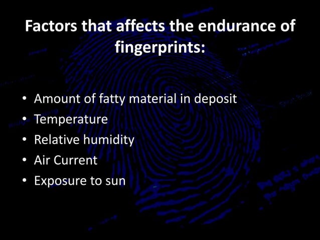 Forensic dactyloscopy | PPT