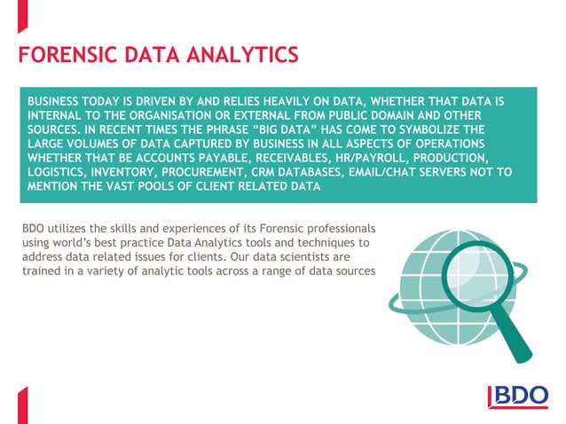 Forensic Data Analysis Services Ppt