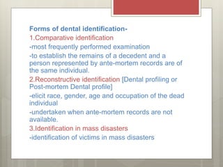 Forensic dentistry | PPTX
