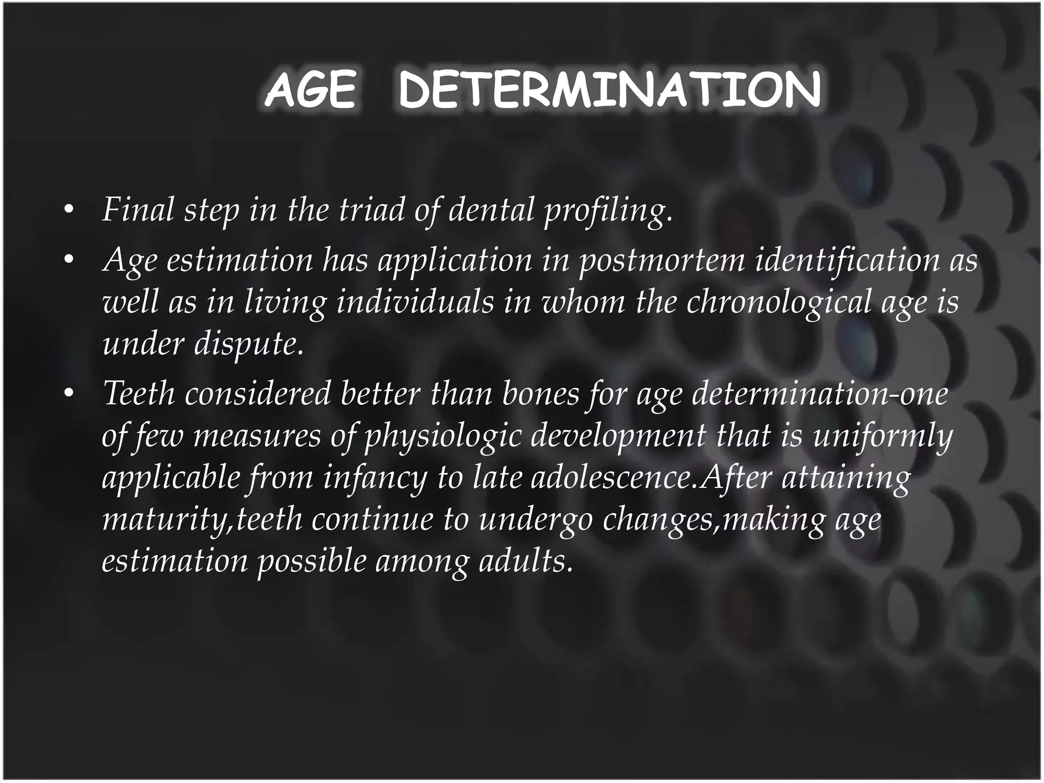 Forensic Dentistry-Age Determination In Children | PPTX