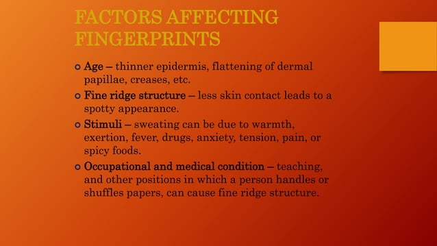 DEVELOPMENT OF FINGERPRINTS | PPTX | Skin and Dermatology | Diseases ...