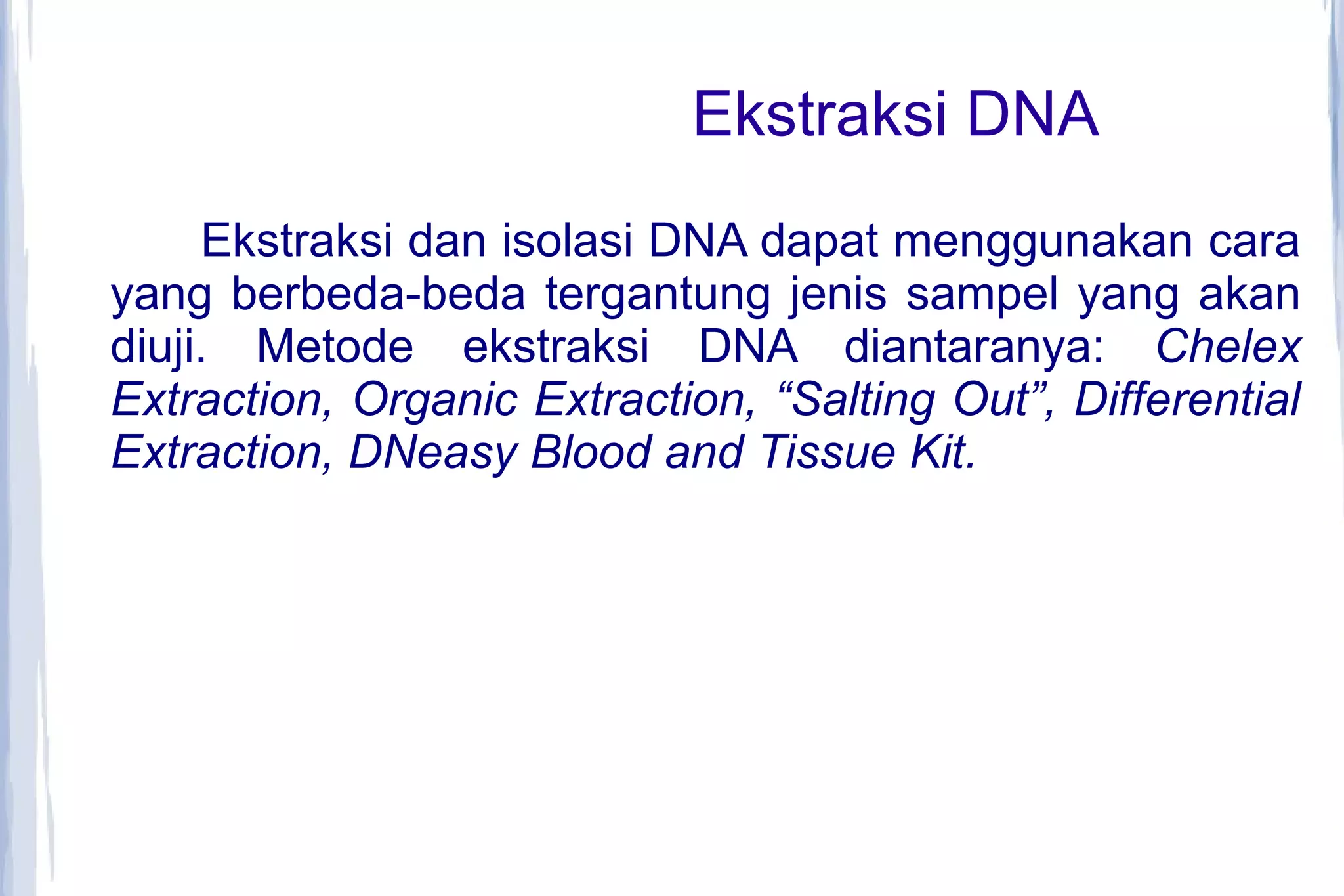 Forensic dna analysis | PPT