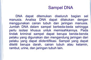 Forensic dna analysis | PPT