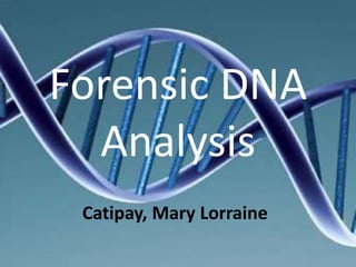Forensic dna analysis | PPTX