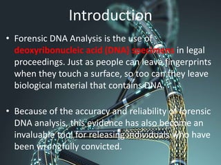 Forensic dna analysis | PPTX
