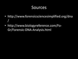 Forensic dna analysis | PPTX