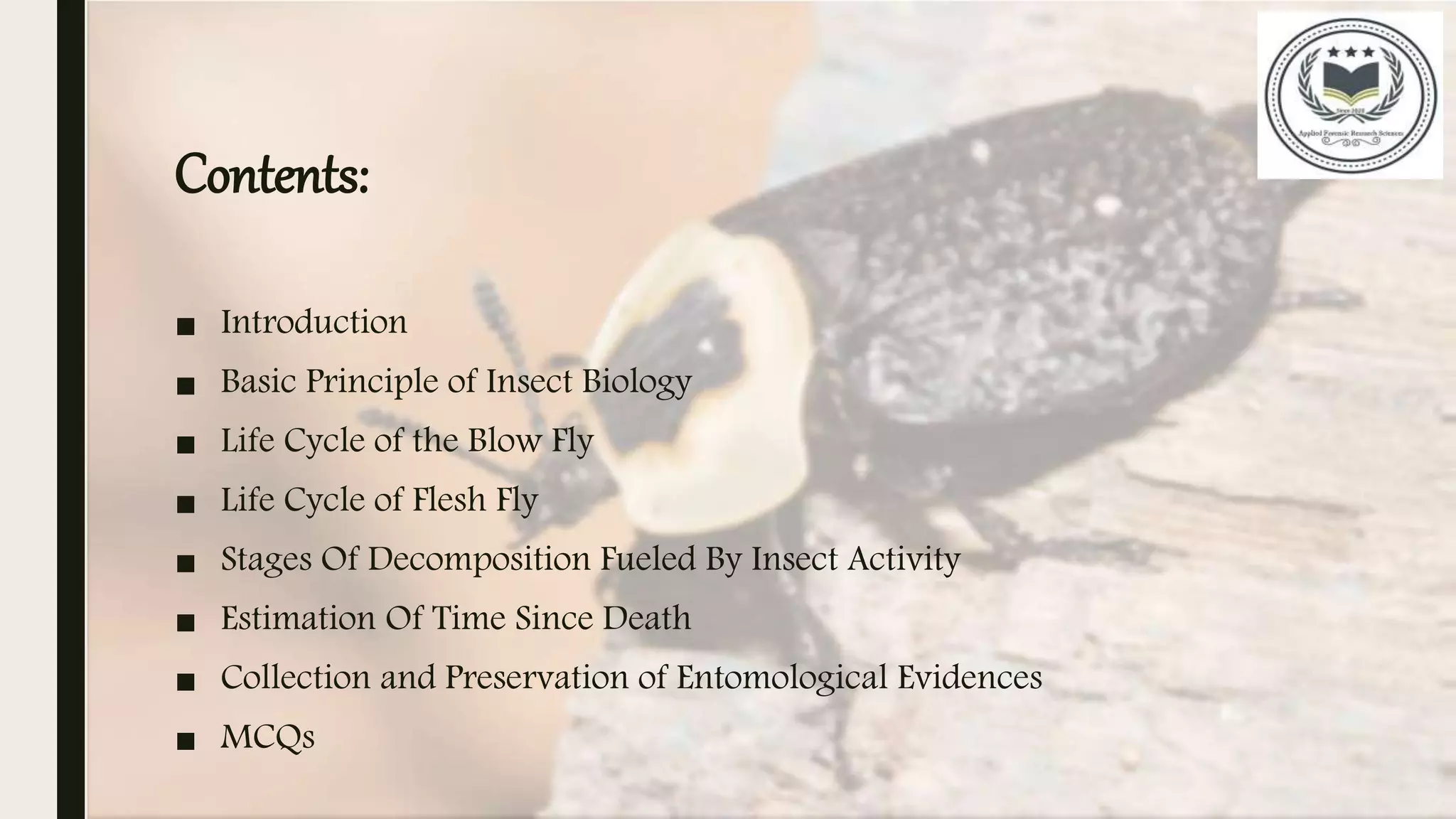 Forensic Entomology | PPTX