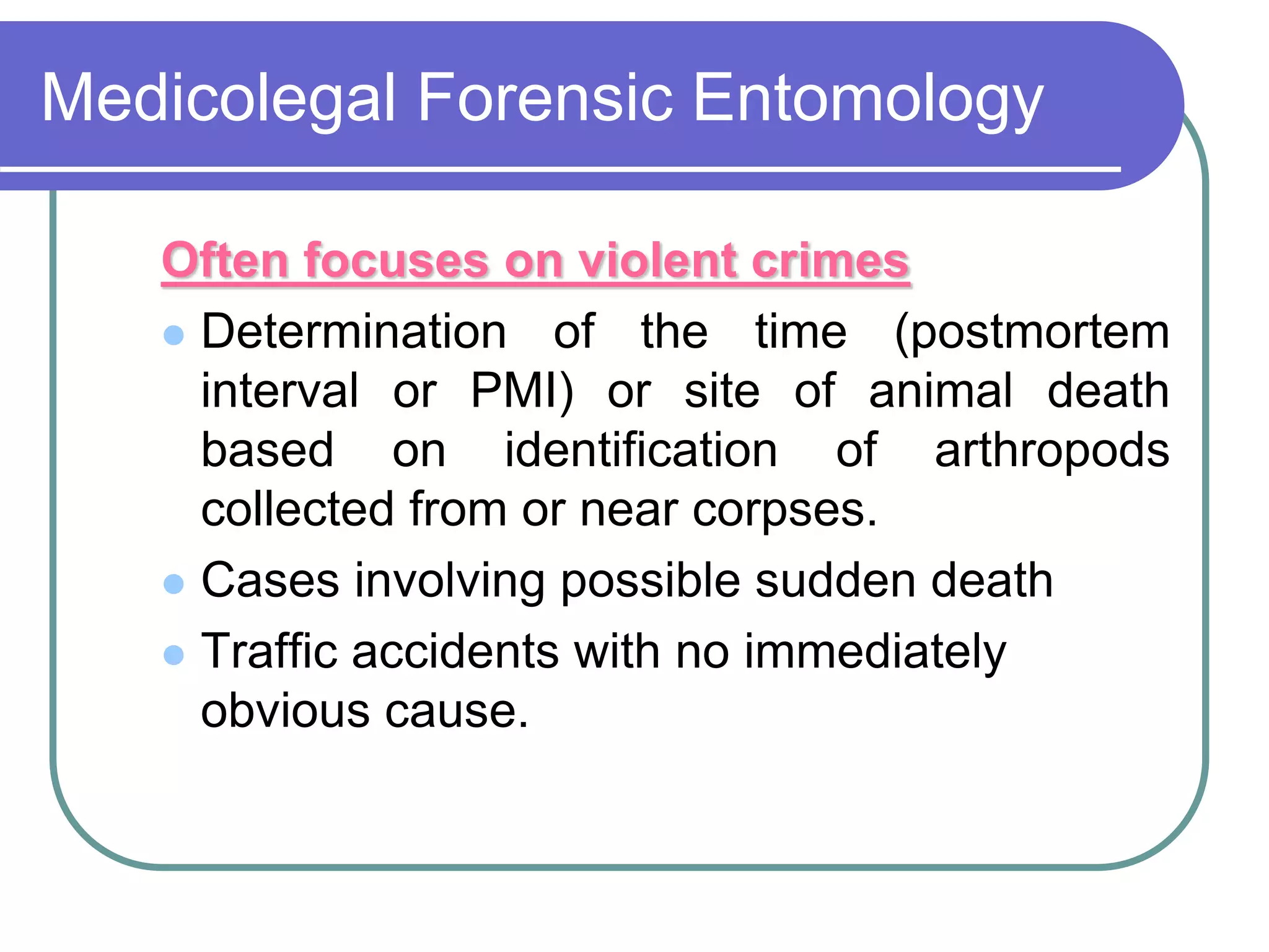 Forensic entomology | PPT
