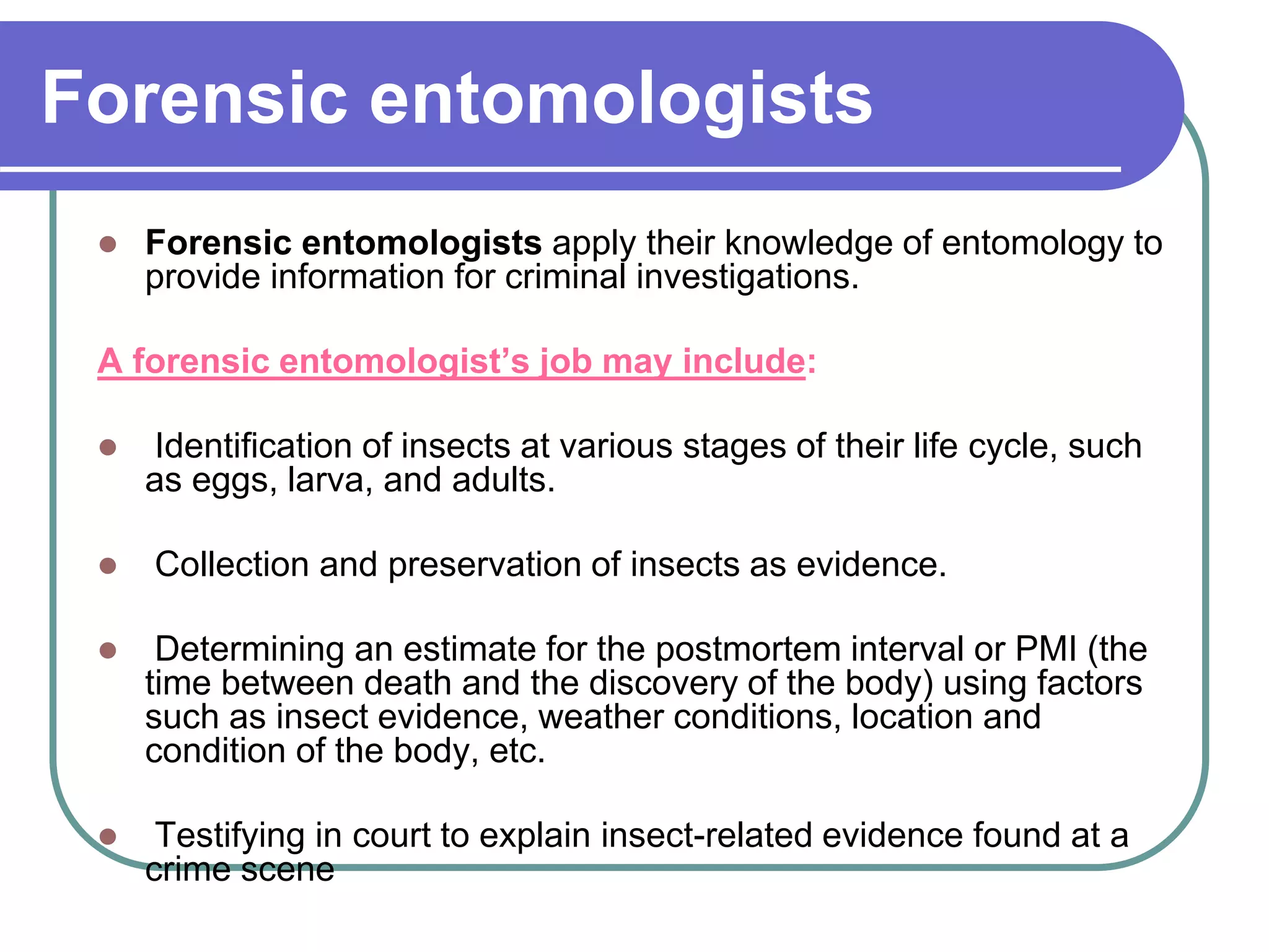 Forensic entomology | PPT