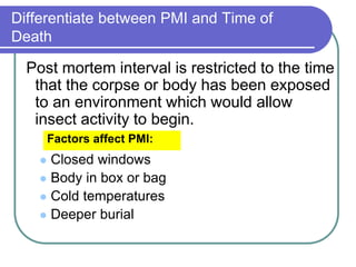 Forensic entomology | PPT | Biological Sciences | Science