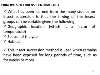 Forensic entomology presentation | PPTX