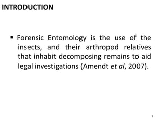 Forensic entomology presentation | PPTX