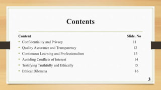 Forensic Ethics and about its importance | PPTX